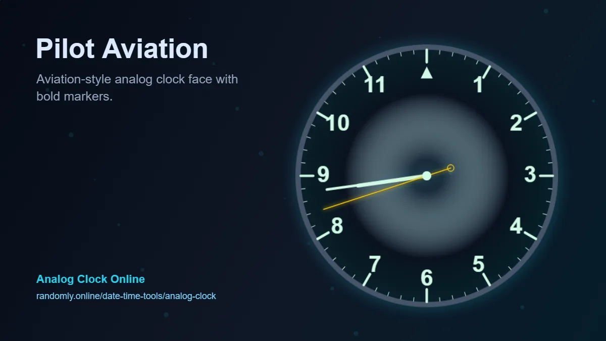 Analog Clock Online - Full Screen Clock with Seconds, Dark Mode ...